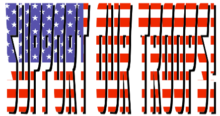 Support our troops! logo. Free logo maker.
