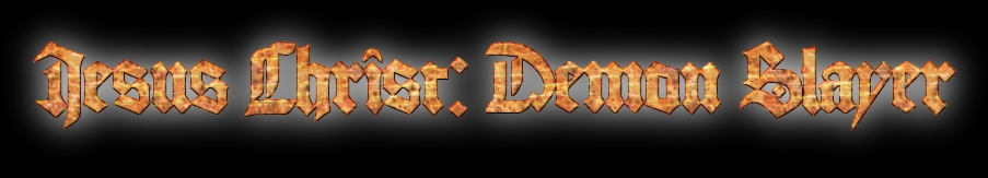 Jesus Christ: Demon Slayer logo. Free logo maker.