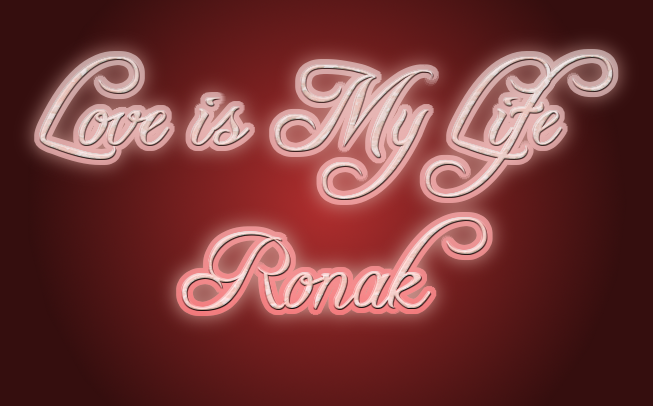 Love is My Life Ronak logo. Free logo maker.
