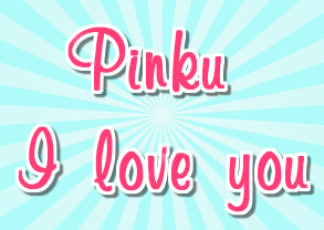 Pinku I love you logo. Free logo maker.