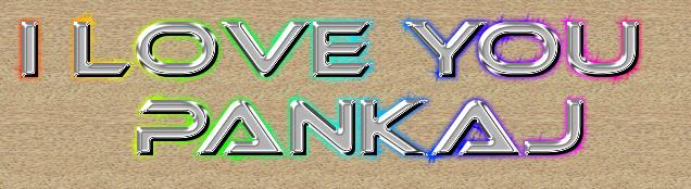 I Love You Pankaj logo. Free logo maker.