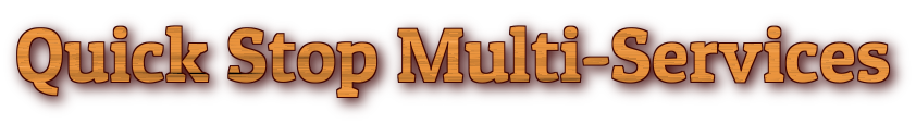 Quick Stop Multi-Services logo. Free logo maker.