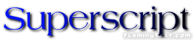 Superscript logo. Free logo maker.
