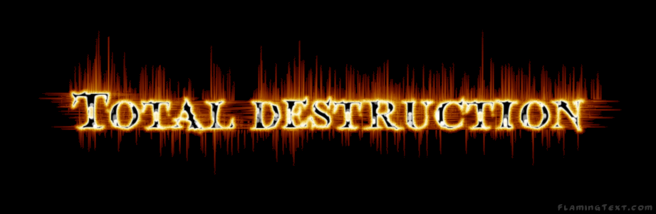 Total destruction logo. Free logo maker.