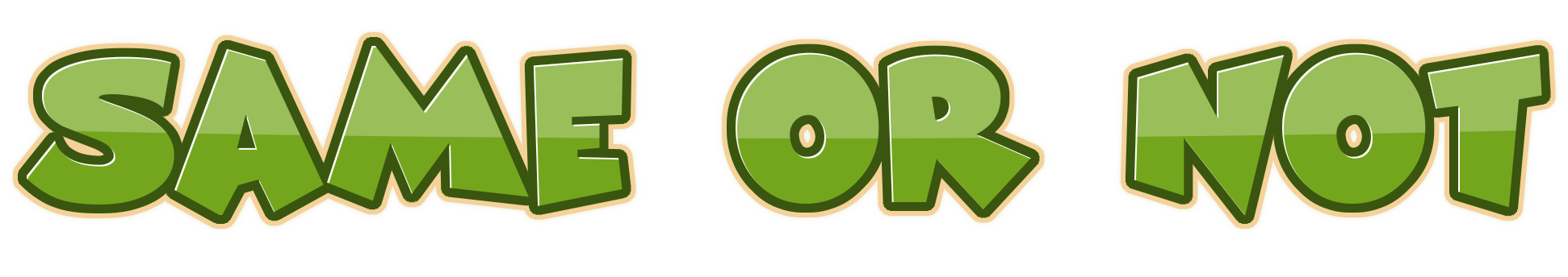 Same or Not logo. Free logo maker.