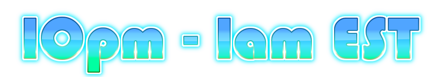 10pm - 1am EST logo. Free logo maker.