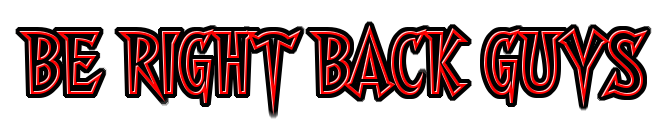 BE RIGHT BACK GUYS logo. Free logo maker.
