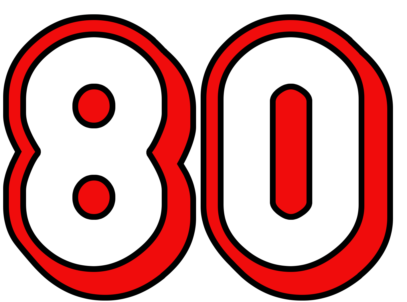 80 logo. Free logo maker.