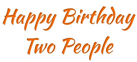 Happy Birthday Two People logo. Free logo maker.
