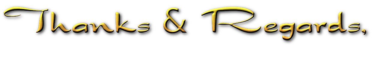 Thanks & Regards, logo. Free logo maker.