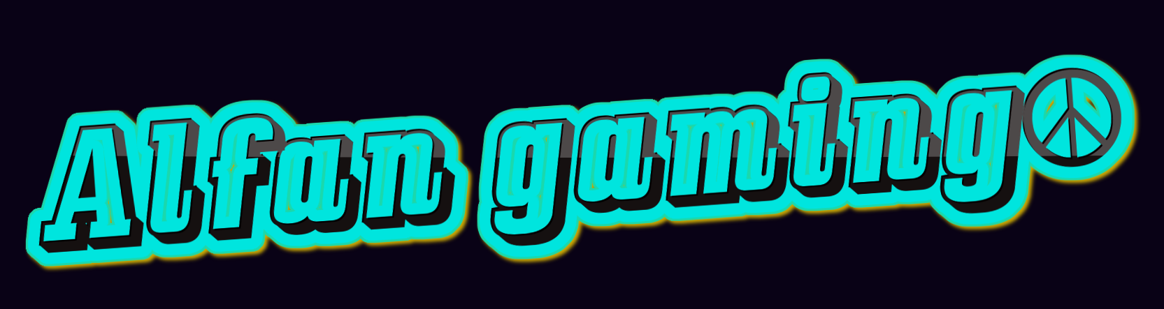 Alfan gaming☮ logo. Free logo maker.