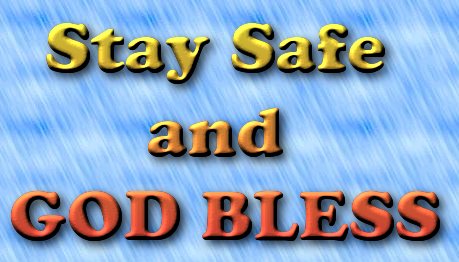 Stay Safe and GOD BLESS logo. Free logo maker.