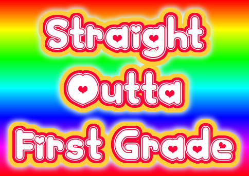 Straight Outta First Grade logo. Free logo maker.