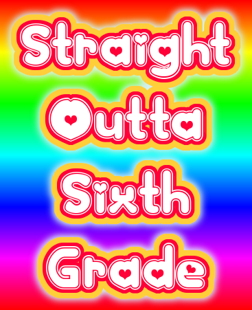Straight Outta Sixth Grade logo. Free logo maker.