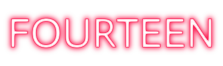 FOURTEEN logo. Free logo maker.