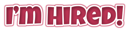 I’m Hired! logo. Free logo maker.