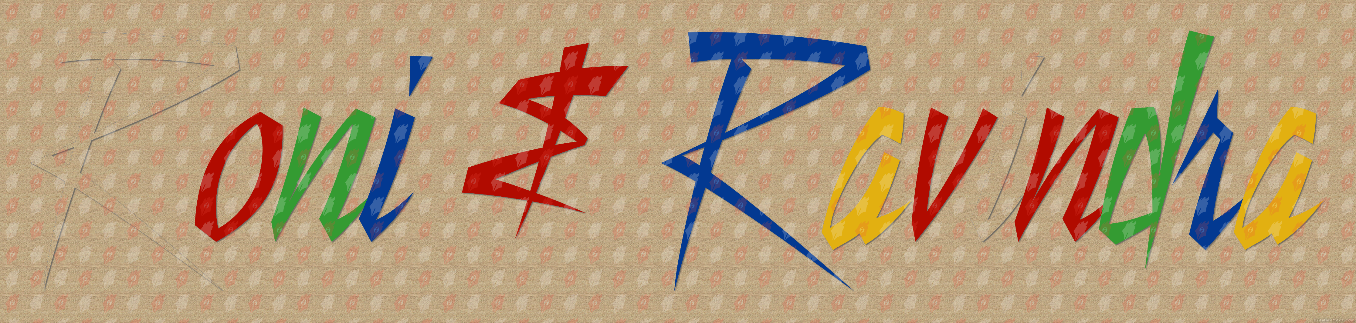 Roni & Ravindra logo. Free logo maker.