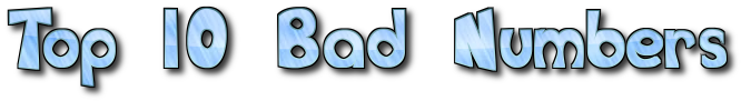 Top 10 Bad Numbers logo. Free logo maker.