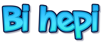 Bi hepi logo. Free logo maker.