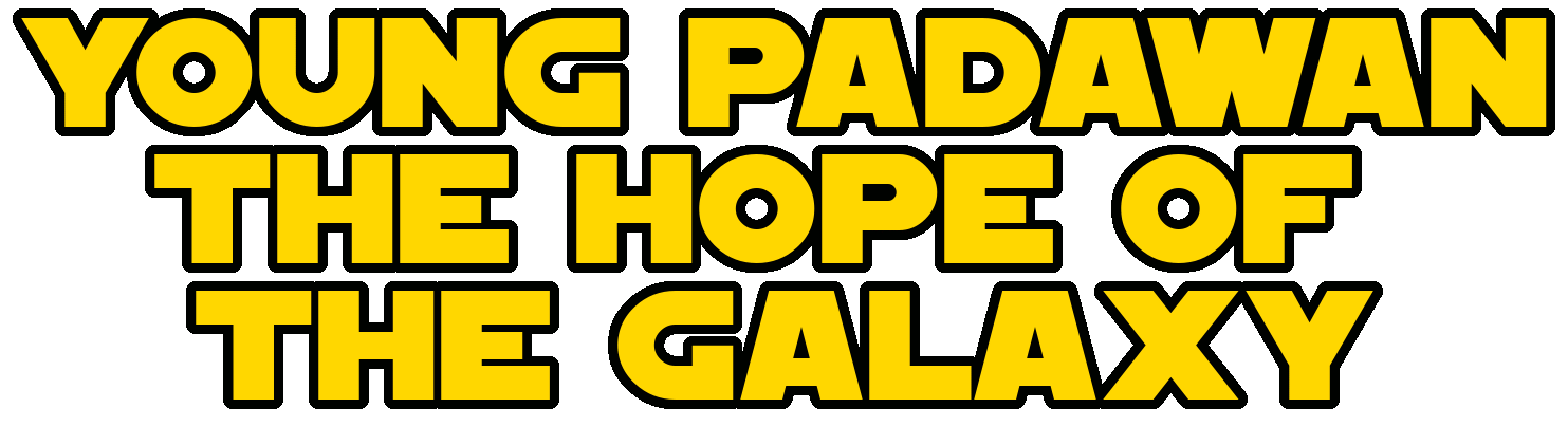 young padawan the hope of the galaxy logo. Free logo maker.