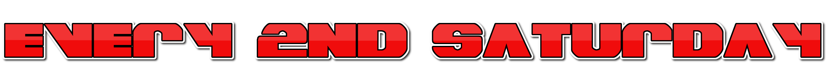 EVERY 2ND SATURDAY logo. Free logo maker.