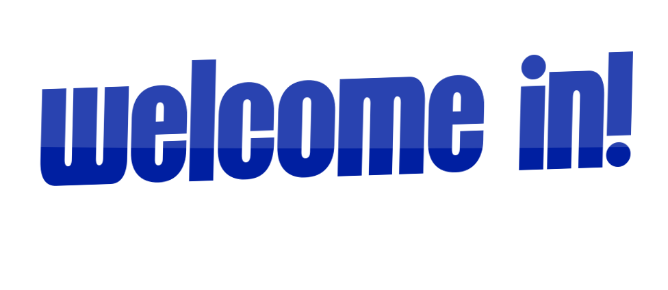 welcome in! logo. Free logo maker.