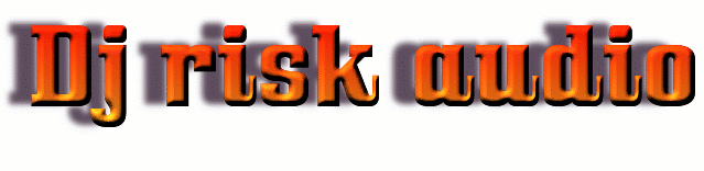 Dj risk audio logo. Free logo maker.
