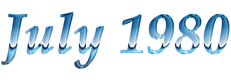 July 1980 logo. Free logo maker.