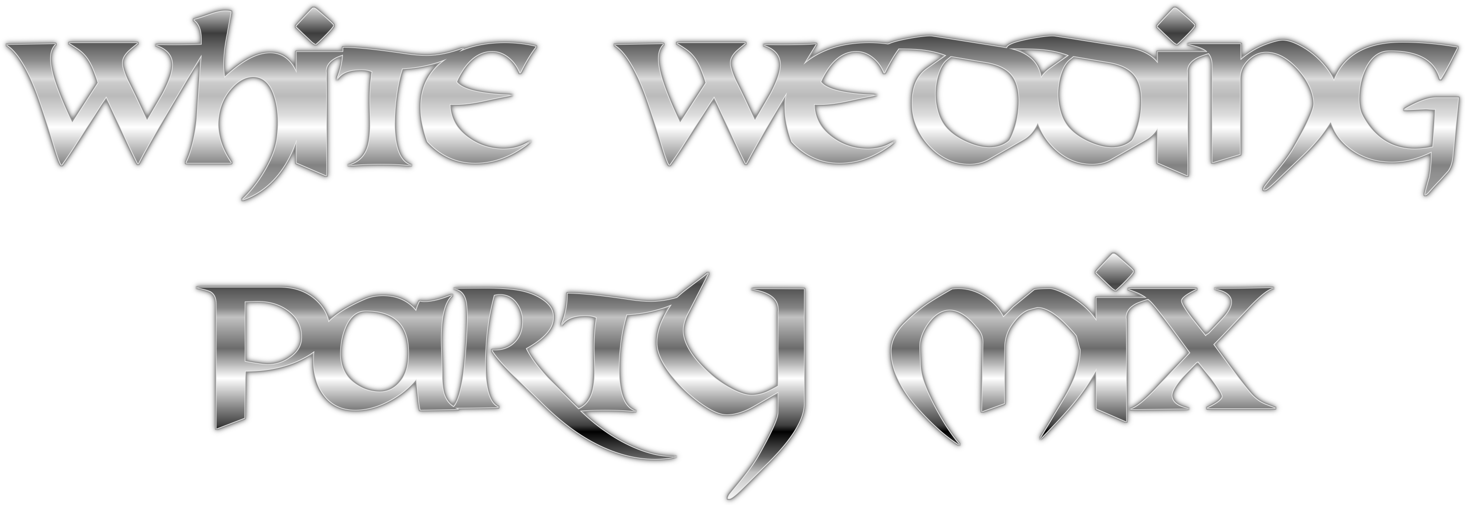 White Wedding Party MIx logo. Free logo maker.