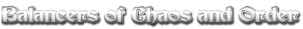 Balancers of Chaos and Order logo. Free logo maker.