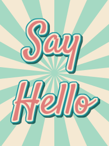 Say Hello logo. Free logo maker.