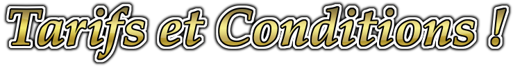 Tarifs et Conditions ! logo. Free logo maker.