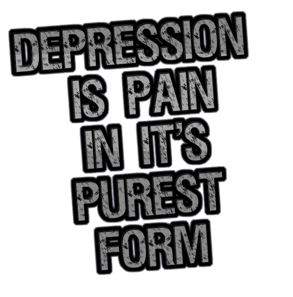 depression is pain in it's purest form logo. Free logo maker.