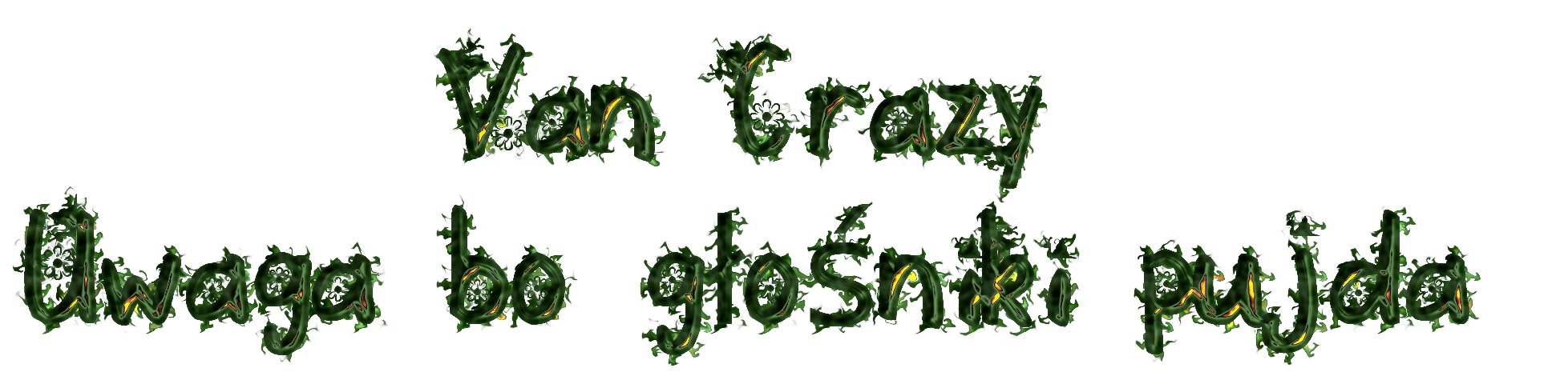 Van Crazy Uwaga bo głośniki pujda logo. Free logo maker.