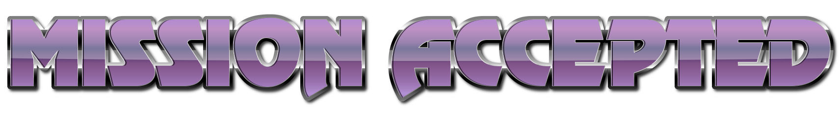 MISSION ACCEPTED logo. Free logo maker.