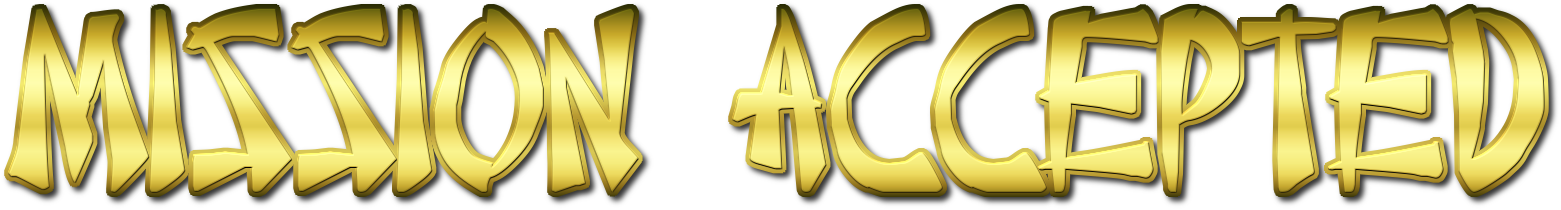 MISSION ACCEPTED logo. Free logo maker.