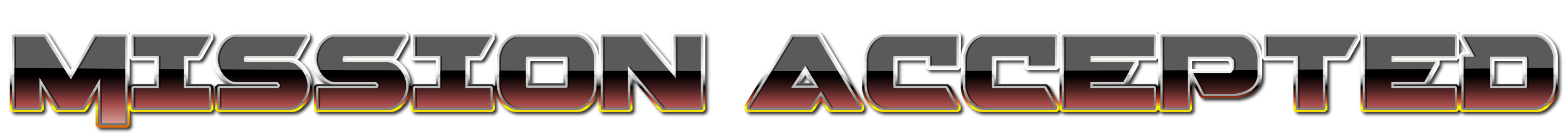 MISSION ACCEPTED logo. Free logo maker.