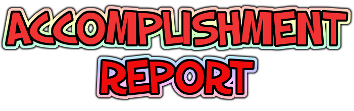ACCOMPLISHMENT REPORT logo. Free logo maker.