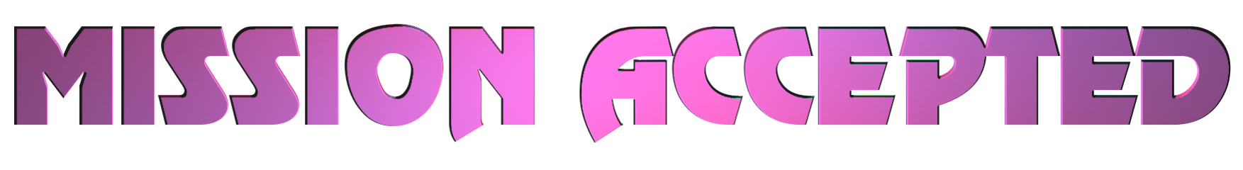 MISSION ACCEPTED logo. Free logo maker.