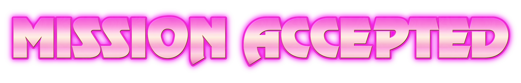 MISSION ACCEPTED logo. Free logo maker.