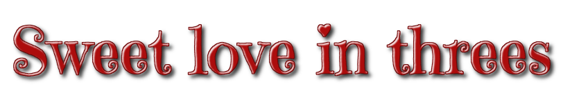 Sweet love in threes logo. Free logo maker.