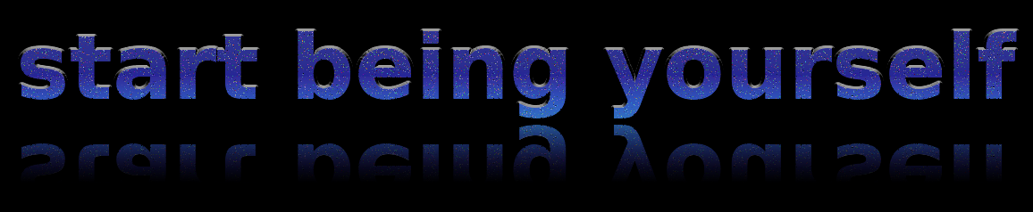 start being yourself logo. Free logo maker.