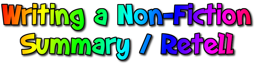 Writing a Non-Fiction Summary / Retell logo. Free logo maker.