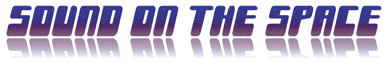 Sound on the space logo. Free logo maker.