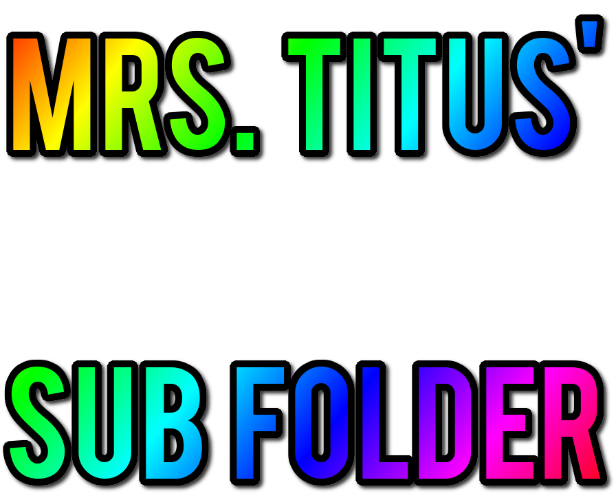 Mrs. Titus' SUB FOLDER logo. Free logo maker.