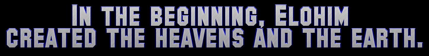 In the beginning, Elohim created the heavens and the earth. logo. Free ...