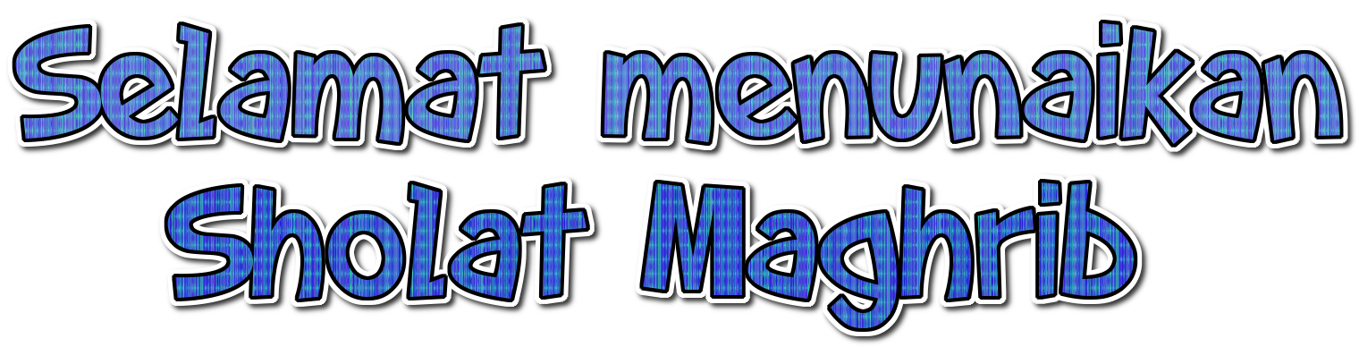 Selamat menunaikan Sholat Maghrib logo. Free logo maker.