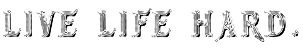 LIVE LIFE HARD. logo. Free logo maker.