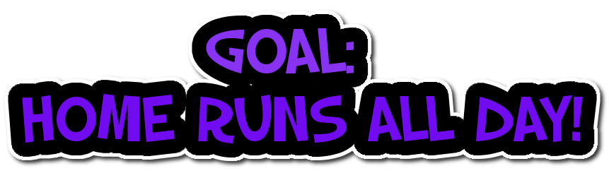 GOAL: HOME RUNS ALL DAY! logo. Free logo maker.