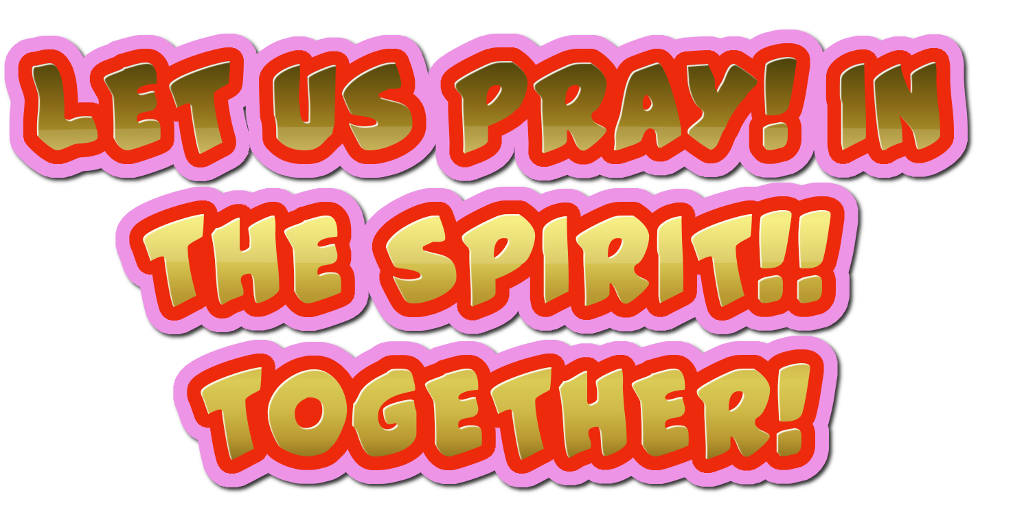 LET US PRAY! IN THE SPIRIT!! TOGETHER!-PURPLE logo. Free logo maker.